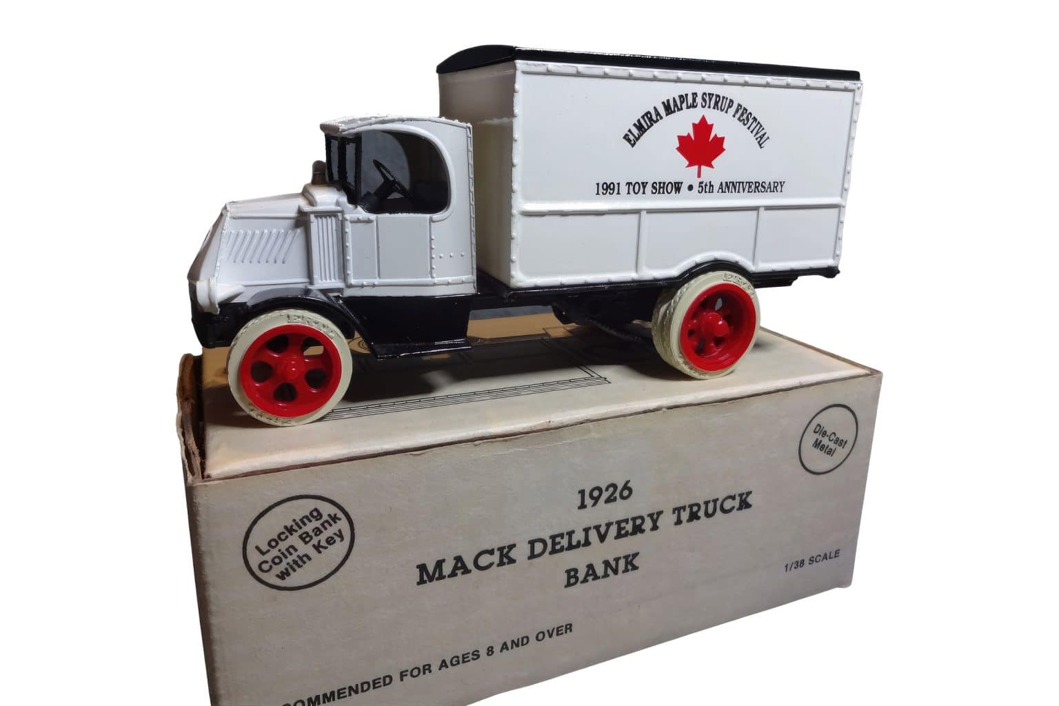 1991 Collectible - 1921 Mack Delivery Truck Bank - Elmira Maple Syrup ...
